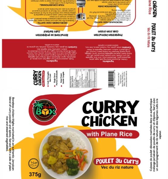 Curry Chicken With Plane Rice – Island Box Meal